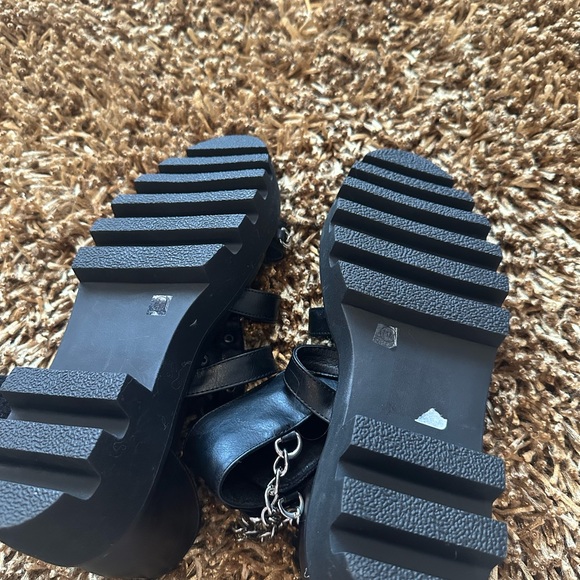 Current Mood | Shoes | Current Mood Black Chain Platform Sandals Never ...